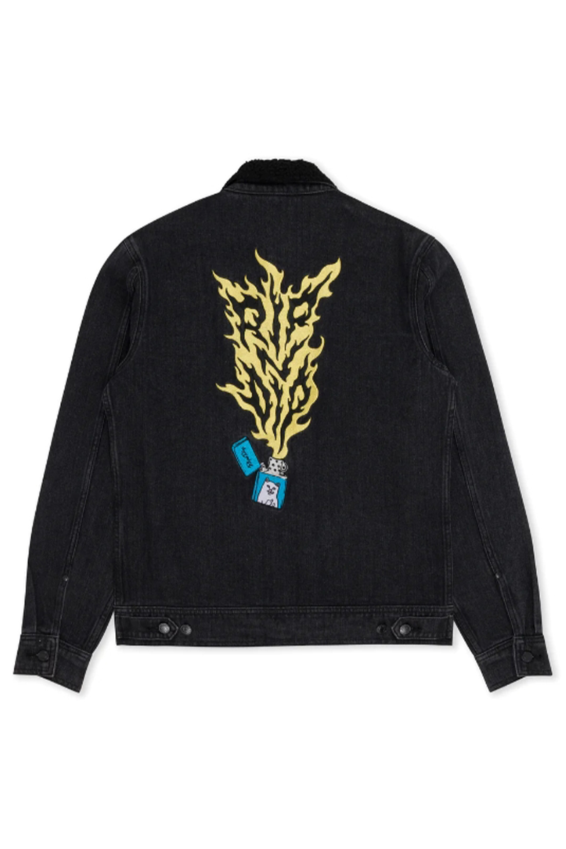 RIPNDIP (リップンディップ) Ripnlit Denim Jacket (Black Denim RIPNDIP (リップンディップ) Ripnlit Denim Jacket (Black Denim