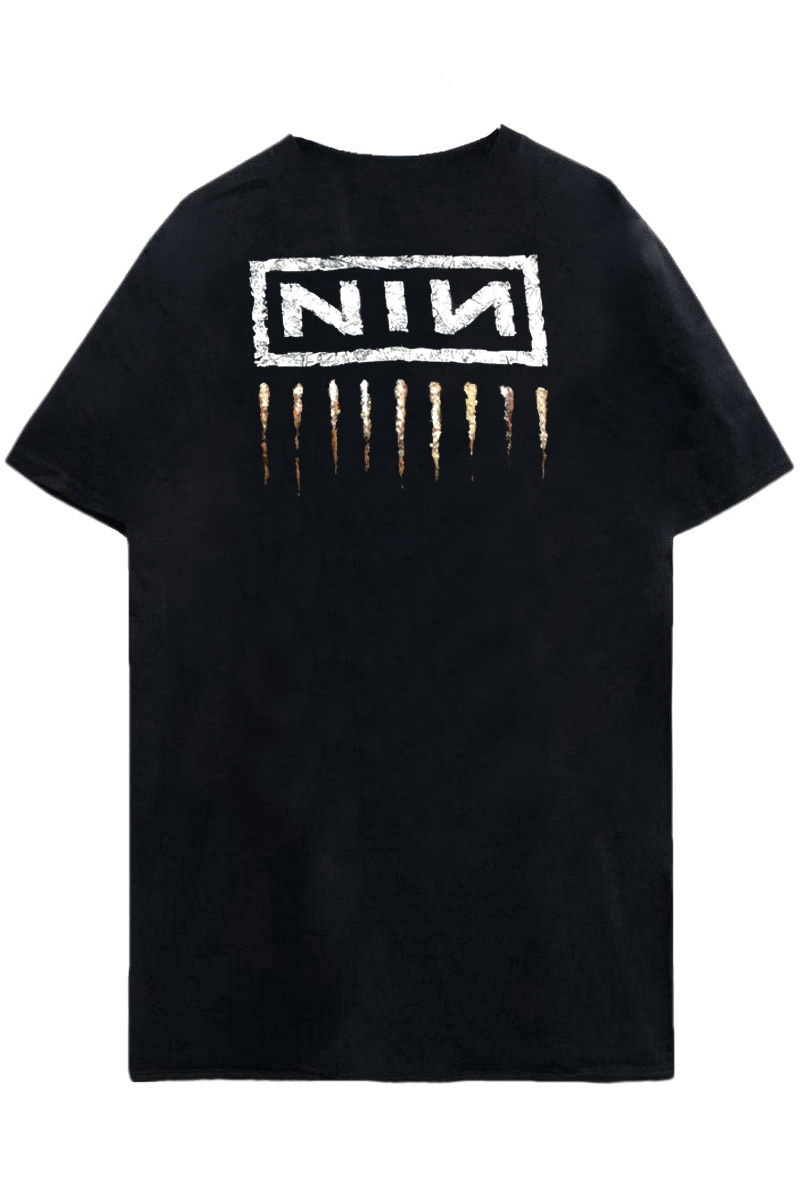 NINE INCH NAILS UNISEX T-SHIRT: DOWNWARD SPIRAL (BACK PRINT NINE INCH NAILS UNISEX T-SHIRT: DOWNWARD SPIRAL (BACK PRINT