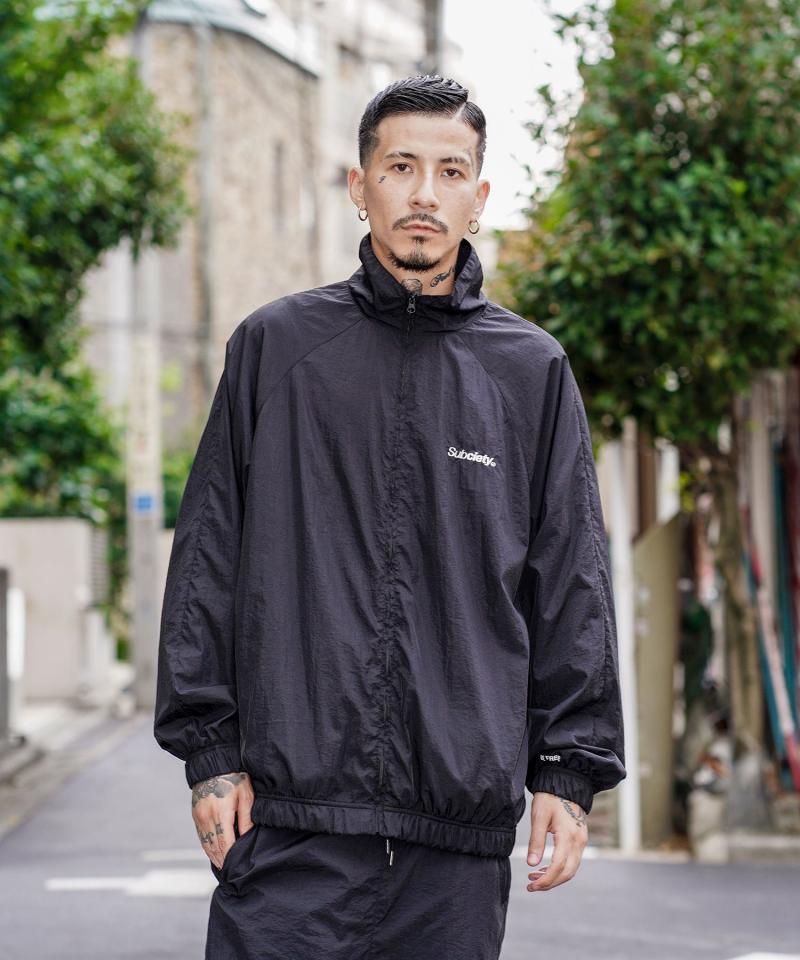 Subciety (サブサエティ) NYLON JKT BLACK / WHITE / ロック Subciety (サブサエティ) NYLON JKT BLACK / WHITE / ロック
