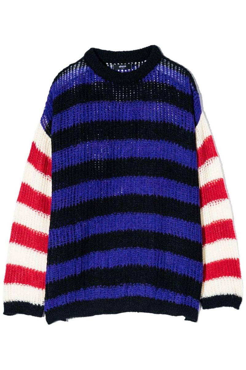 glamb(グラム)GB0324/KNT06 : Mesh Border Knit / メッシュ glamb(グラム)GB0324/KNT06 : Mesh Border Knit / メッシュ