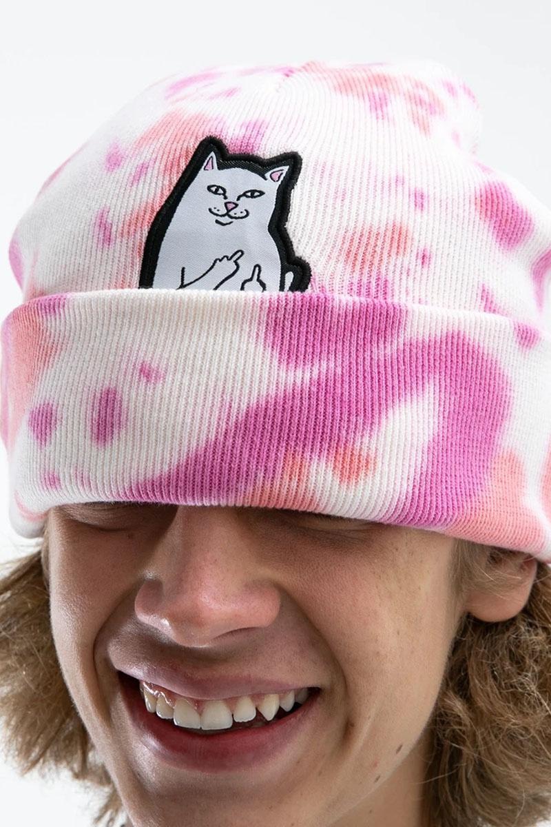 RIPNDIP Lord Nermal Beanie Pink Tie Dye T GEKIROCK CLOTHING