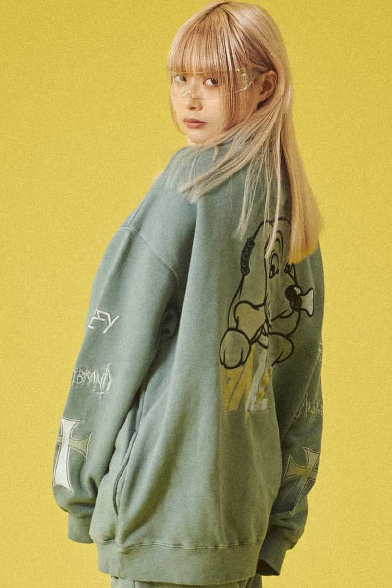予約商品】GALFY (ガルフィー) 染め染めデスメタルハーフジップ 予約商品】GALFY (ガルフィー) 染め染めデスメタルハーフジップ