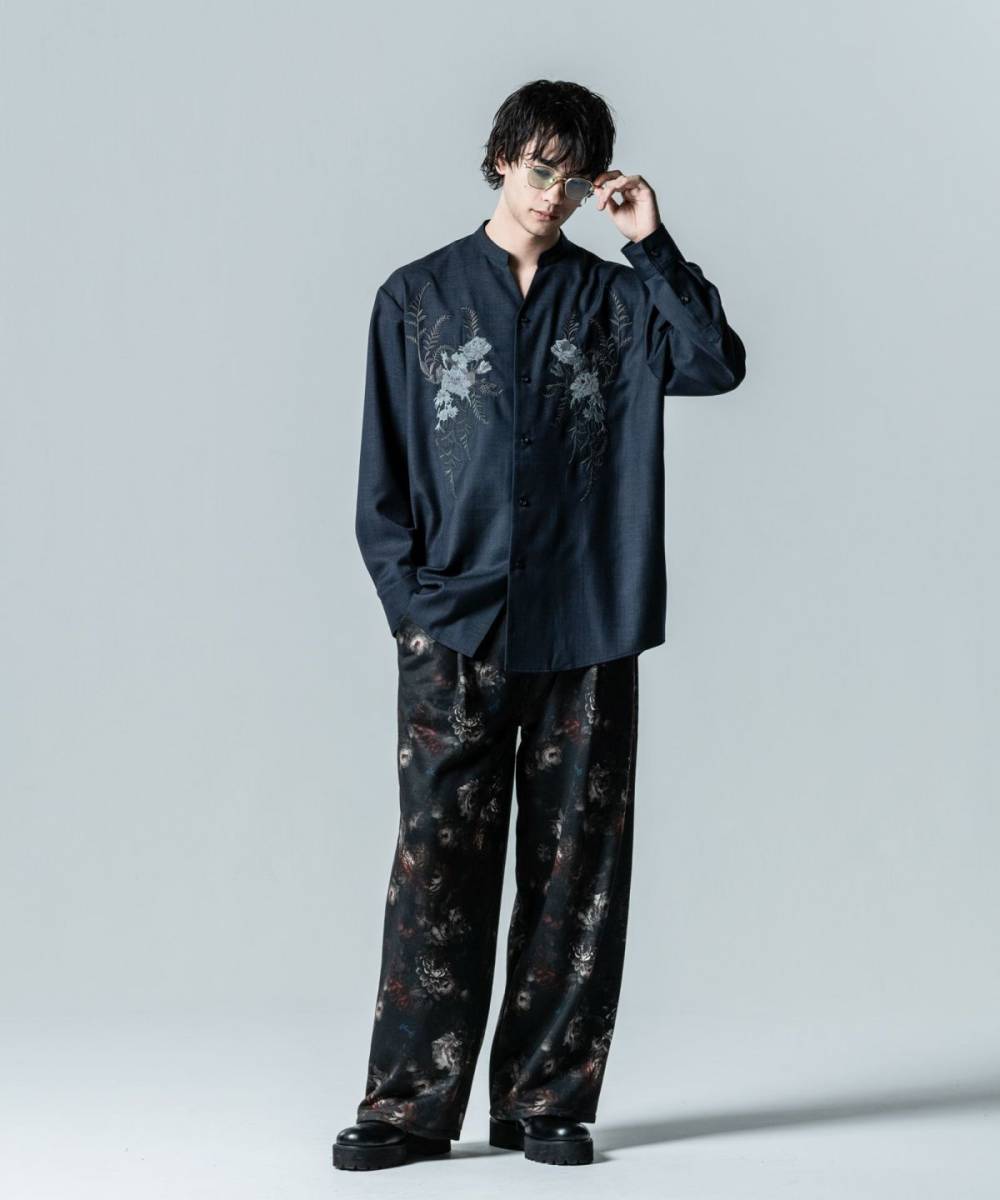 予約商品】glamb(グラム)GB0324/SH03 : Band Collar Eden Shirt 予約商品】glamb(グラム)GB0324/SH03 : Band Collar Eden Shirt
